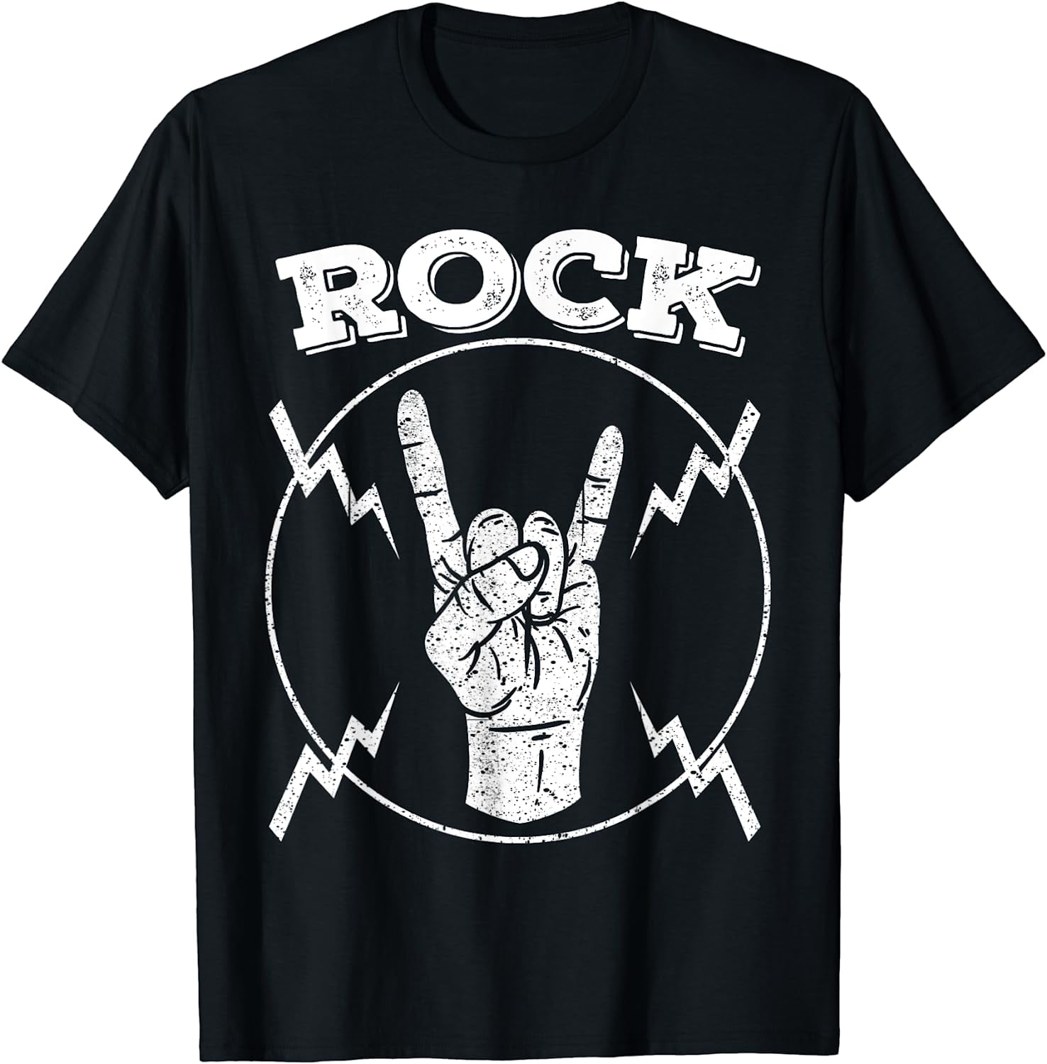 Cool Vintage Rock N Roll Hand Gift | Funny Musicians Symbol T-Shirt ...