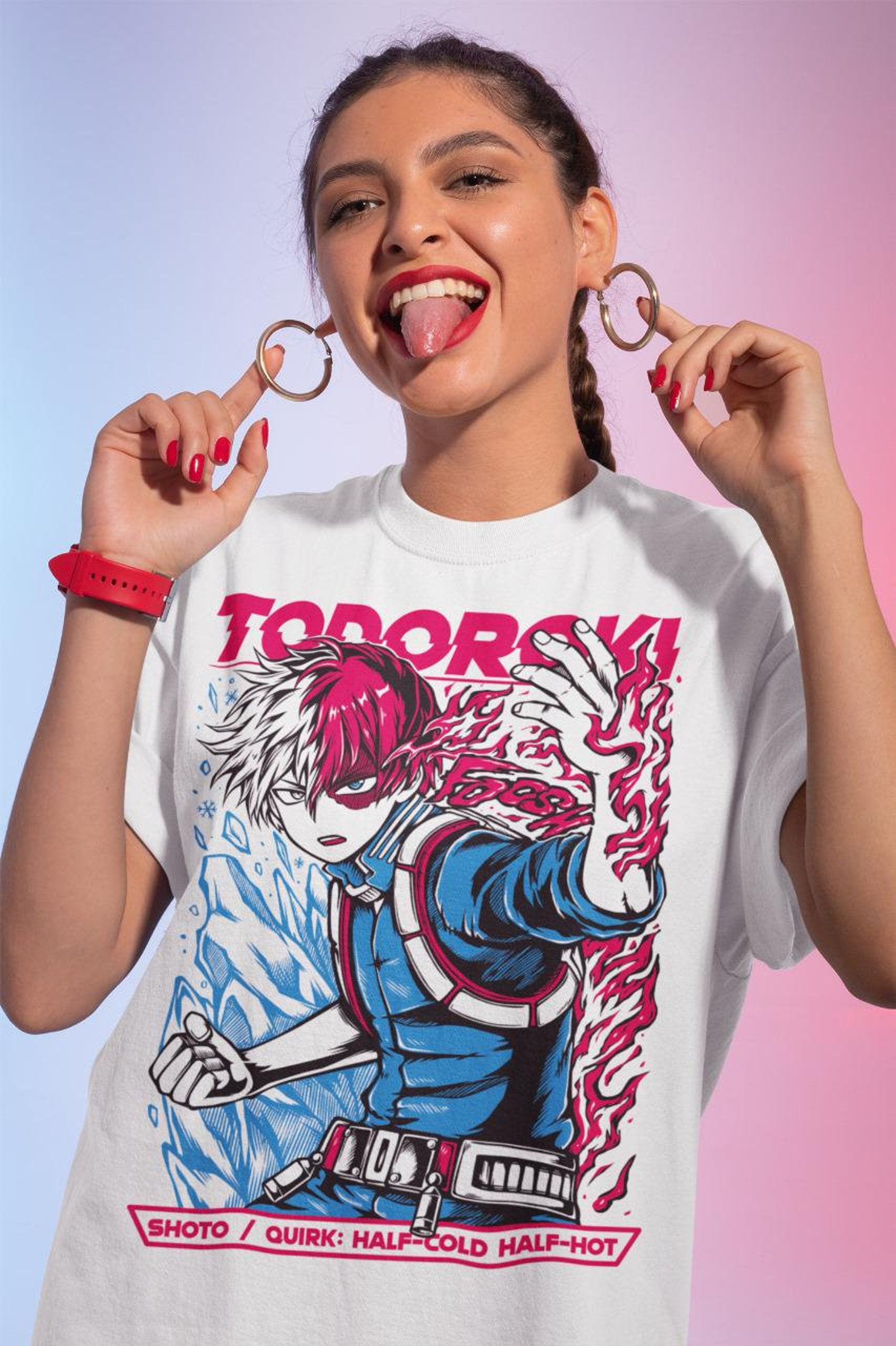 Cool Vintage Shoto Todoroki Character My Hero Academia MHA Graphic ...