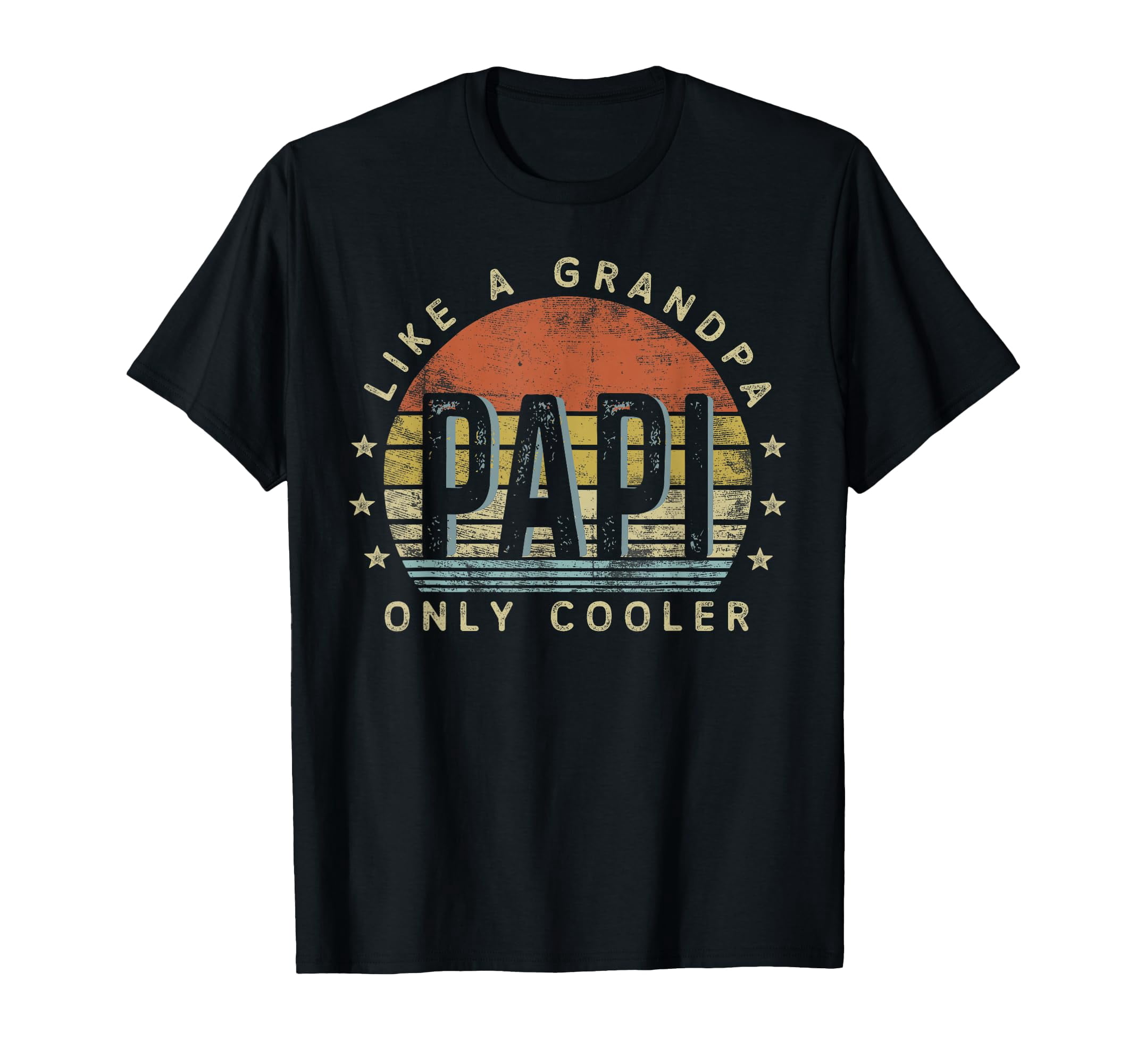 Cool Vintage Style Papi T-Shirt - Perfect Gift for Grandpas with Retro ...