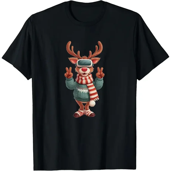 Cool Virtual Reality Reindeer Costume for Adults and Kids T-Shirt ...