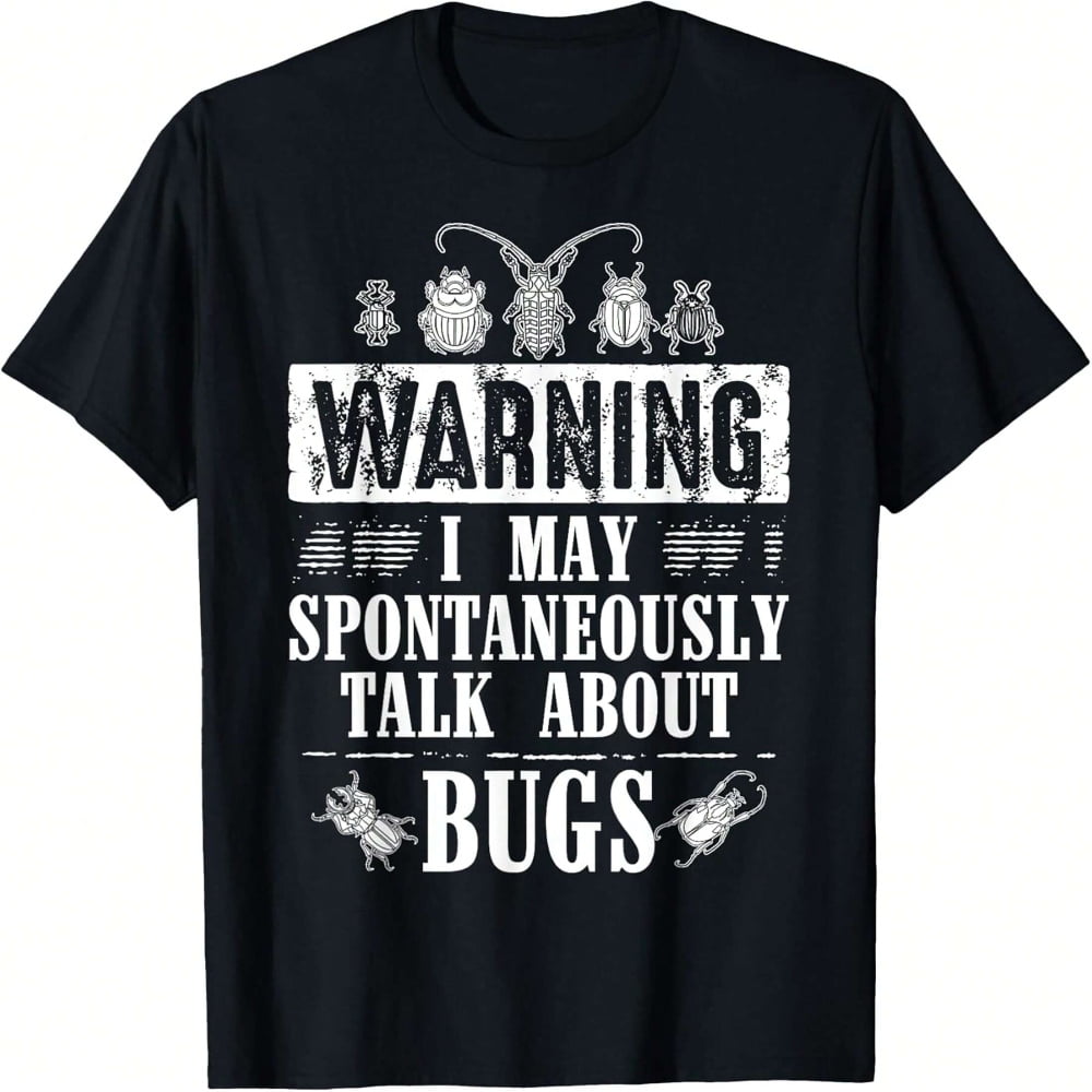 Cool Warning Talk About Bugs Funny Insect Collector Boy Gift T-Shirt ...