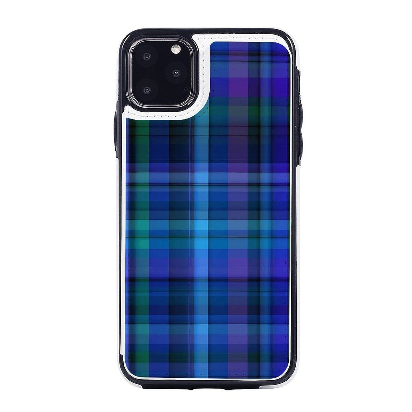 Cool Water Azul Plaid Leather Wallet Case for iPhone 16 15 14 13 12 11 Pro Max Wallet Case Card ...