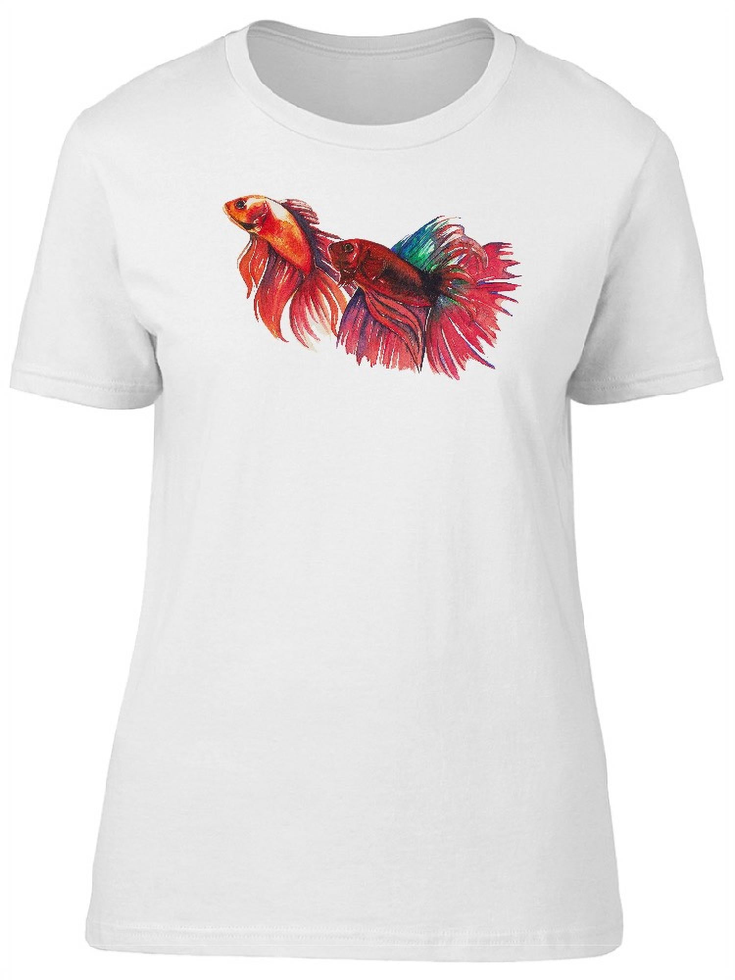 Cool Watercolor Betta Fishes T-Shirt Women -Image by Shutterstock ...
