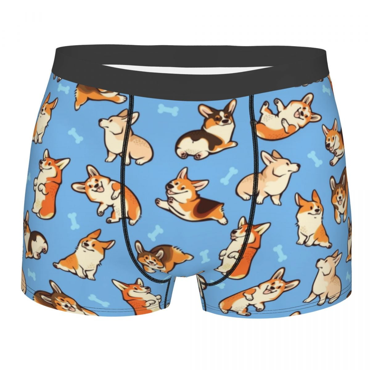 Cool Welsh Corgi Bubble Tea Dog Boxers Shorts Panties Male Underpants ...