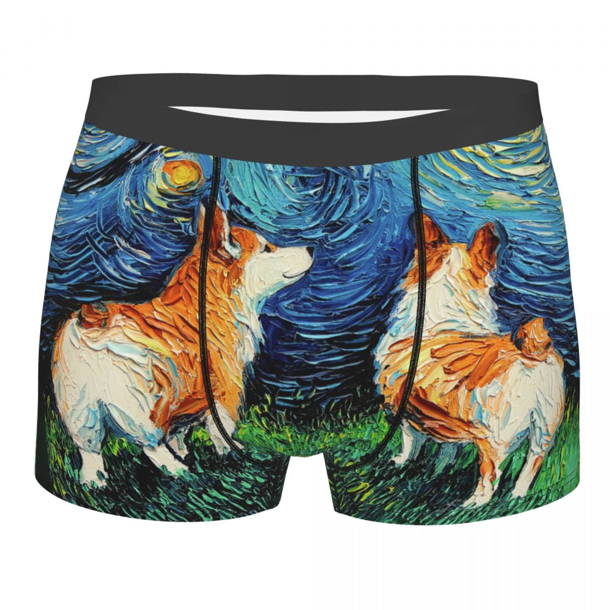 Cool Welsh Corgi Bubble Tea Dog Boxers Shorts Panties Male Underpants ...