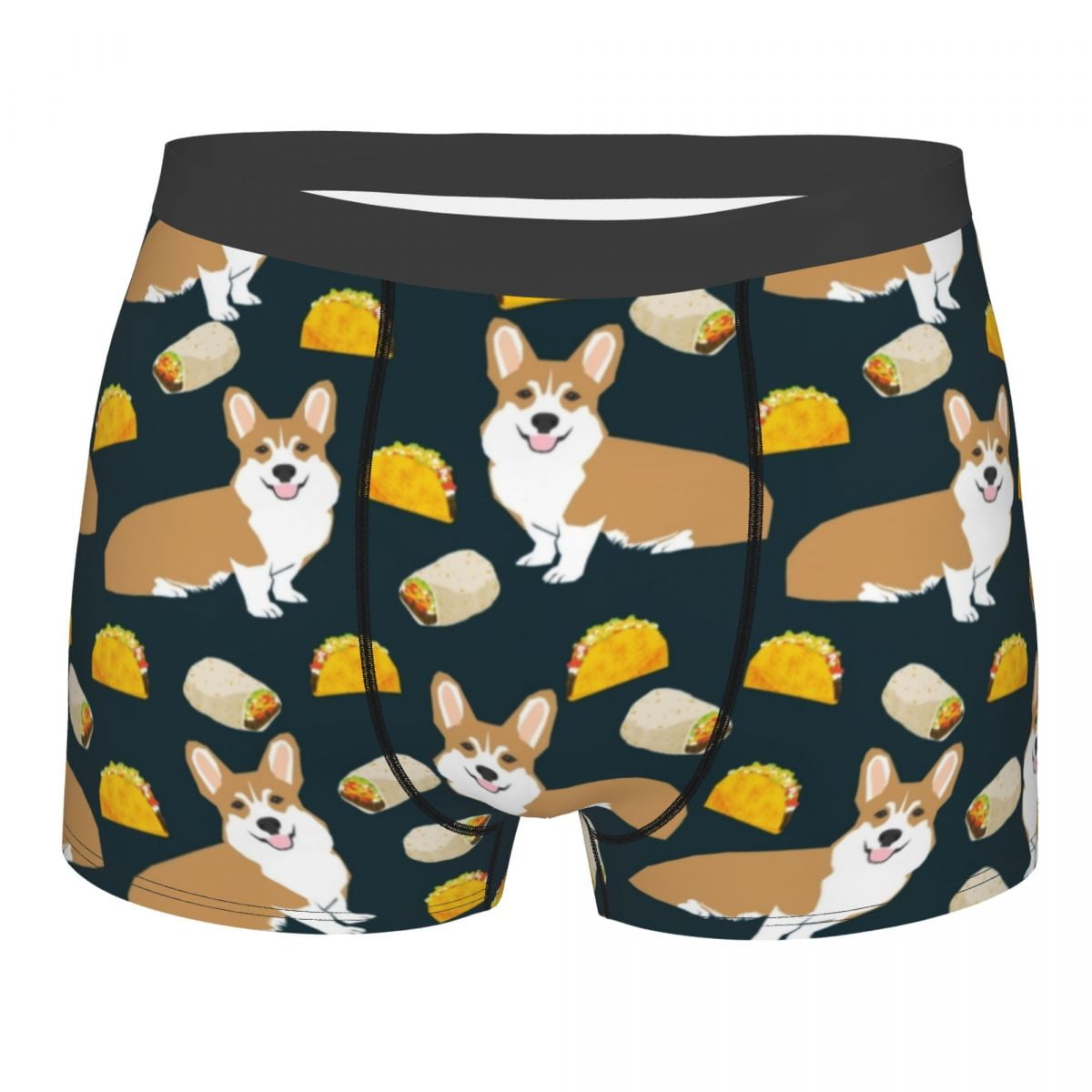 Cool Welsh Corgi Bubble Tea Dog Boxers Shorts Panties Male Underpants ...