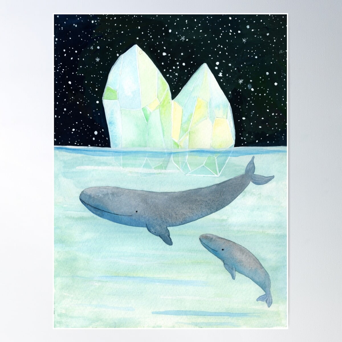 Cool Whales On Antarctica Poster Wall Art, Modern Wall Decor For Living ...