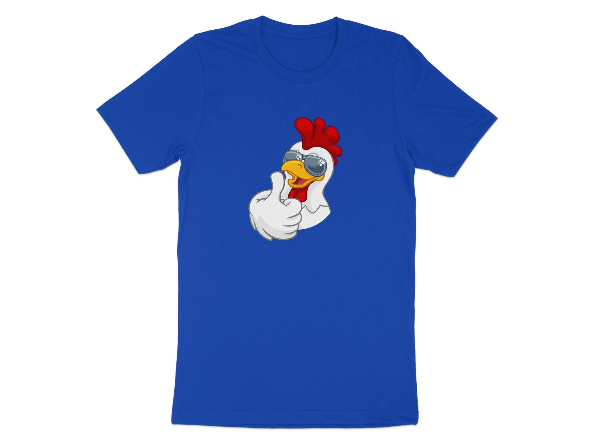 Cool White Chicken Rooster with Sunglasses Thumbs Up Animal T-Shirt ...