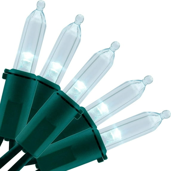 Cool White Christmas Lights with Wire, 33 ft 100 Count UL Commercial ...