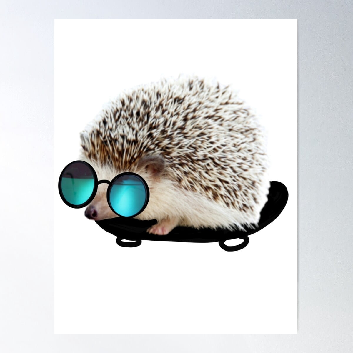 Cool White Hedgehog Poster Wall Art Modern Wall Decor For Living Room ...
