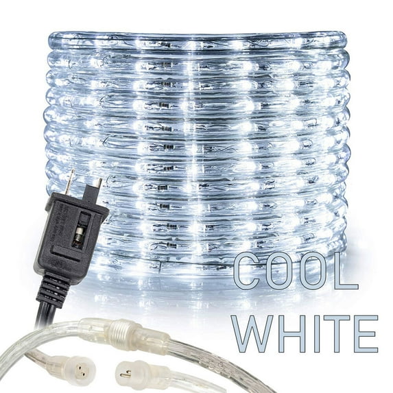 Cool White Thick LED Rope Light Accent Indoor Outdoor 10/20/25/50/100 ...