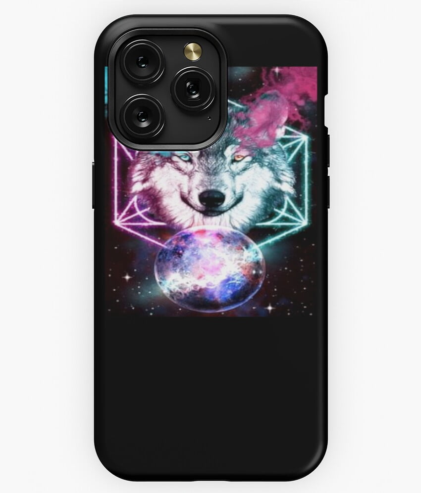 Cool Wolf and Moon Painting Fantasy G5658 Phone Case for iPhone17 16 15 ...