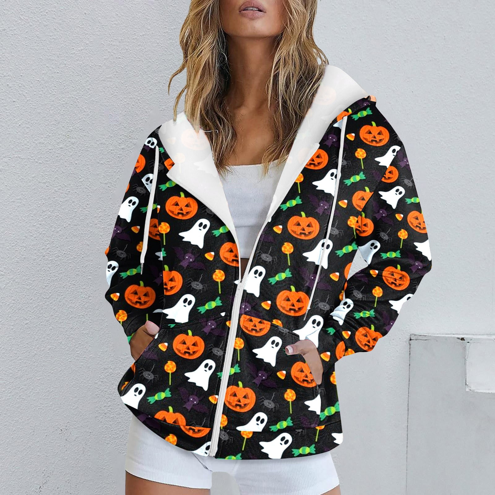 Cool Zip, Hot Look HIMIWAY Hooded Sweatshirt with Zipper Women's ...