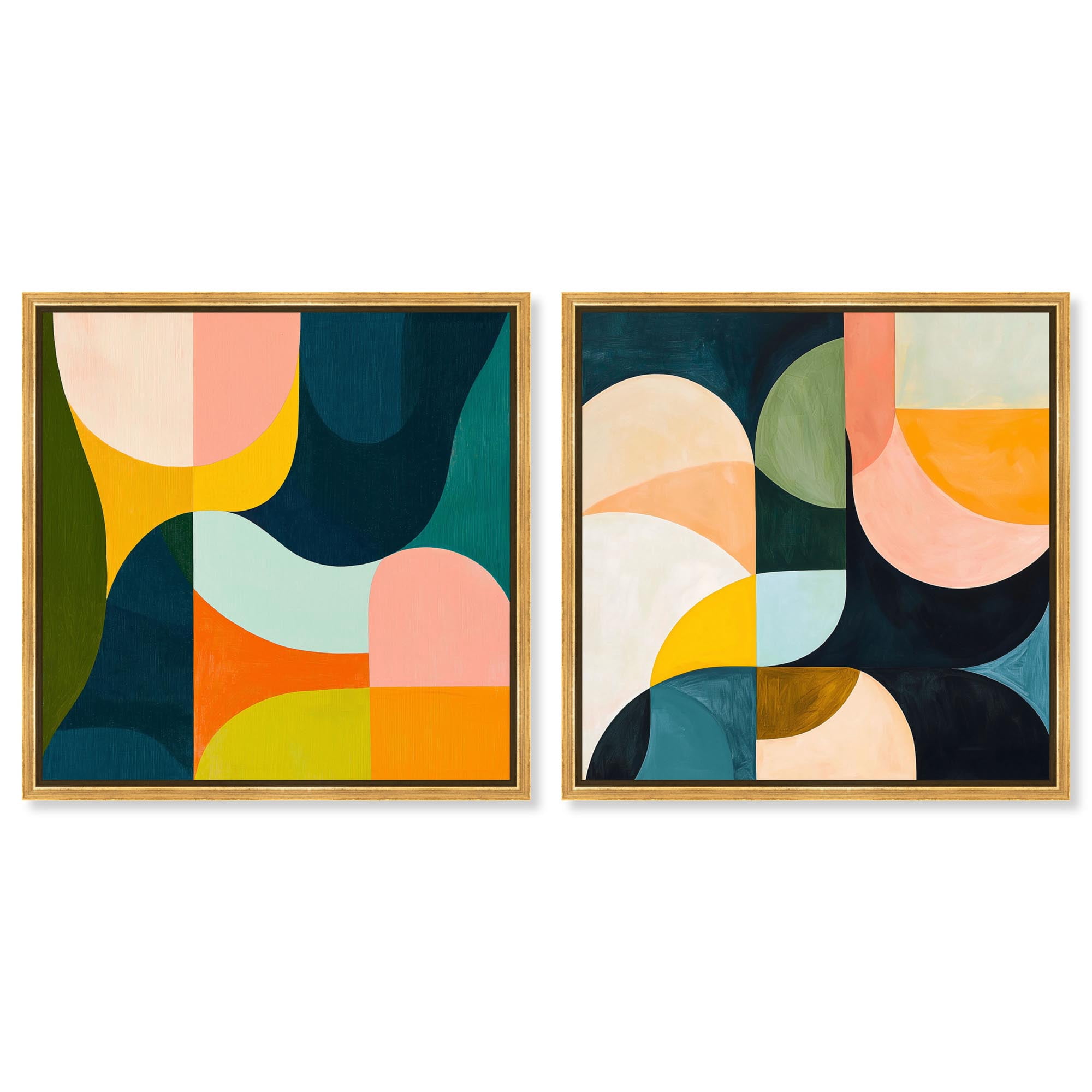 Cool and Warm Tones Set Canvas Print Colorful Wall Decor Set by Art ...