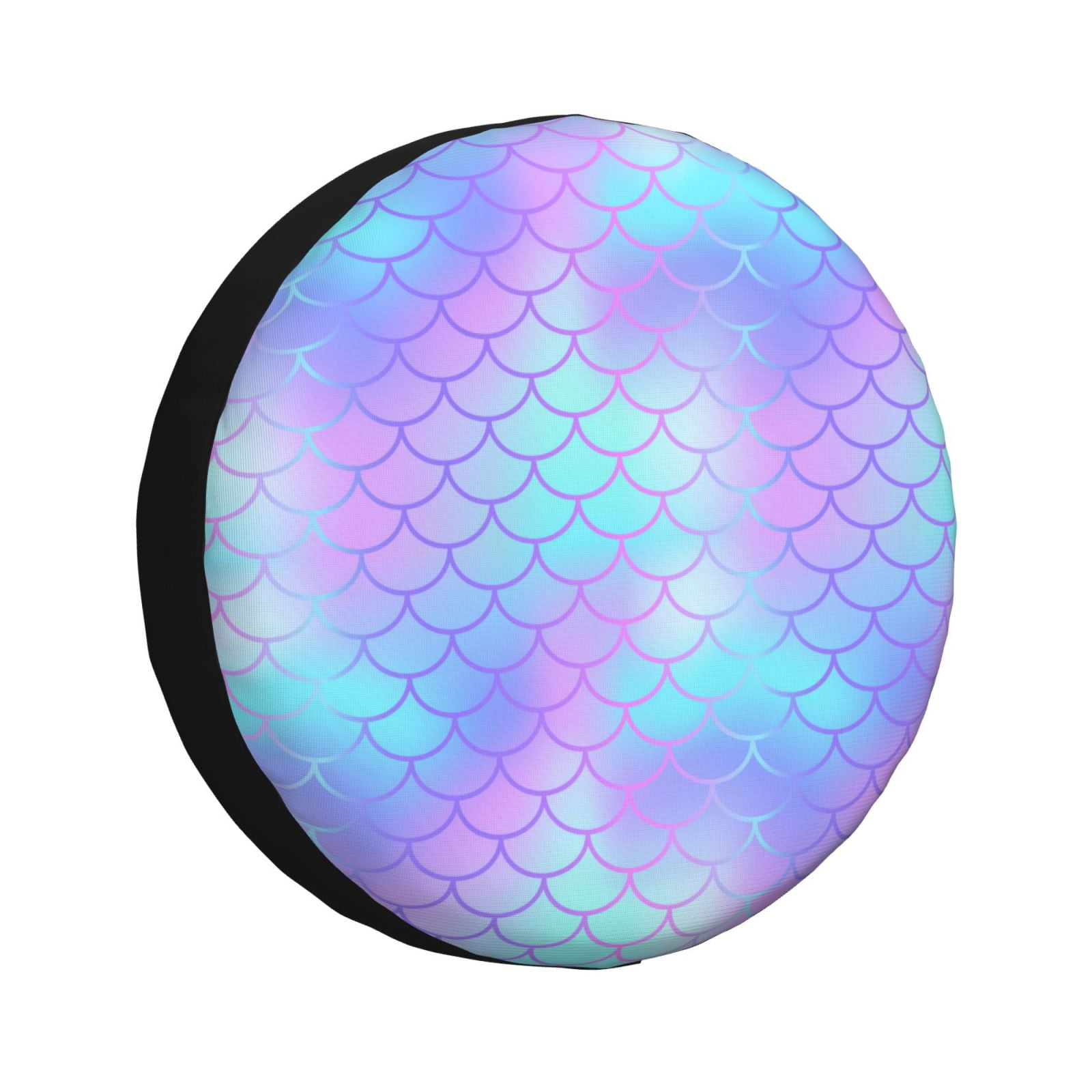 Cool blue pink Fish scale Spare Tire Cover for Trailer Camper RV Truck SUV 15 inch, Waterproof ...
