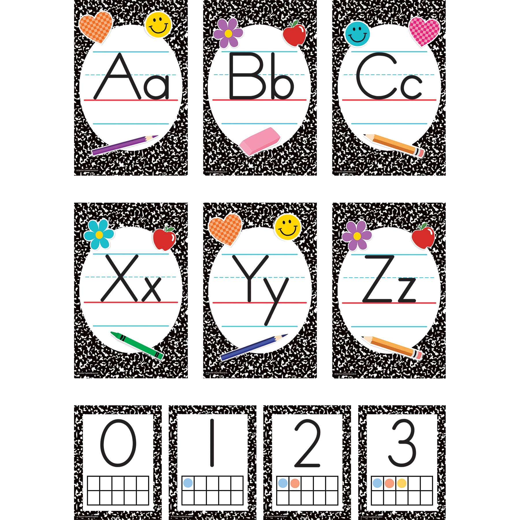 Teacher Created Resources Cool for School Composition Alphabet Bulletin ...