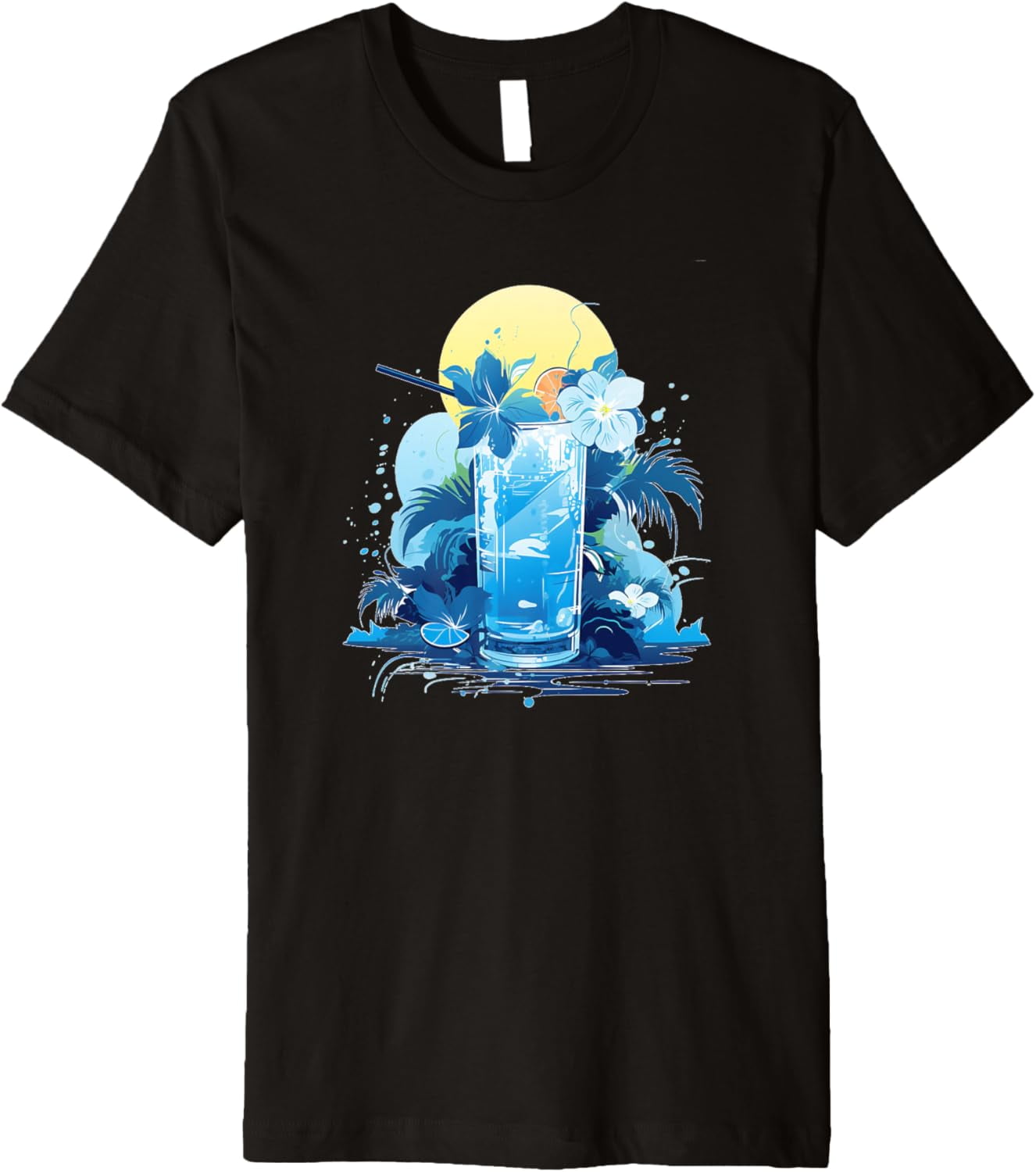 Cool iced cold Cocktail Costume for blue Drinks Lovers Premium T-Shirt ...