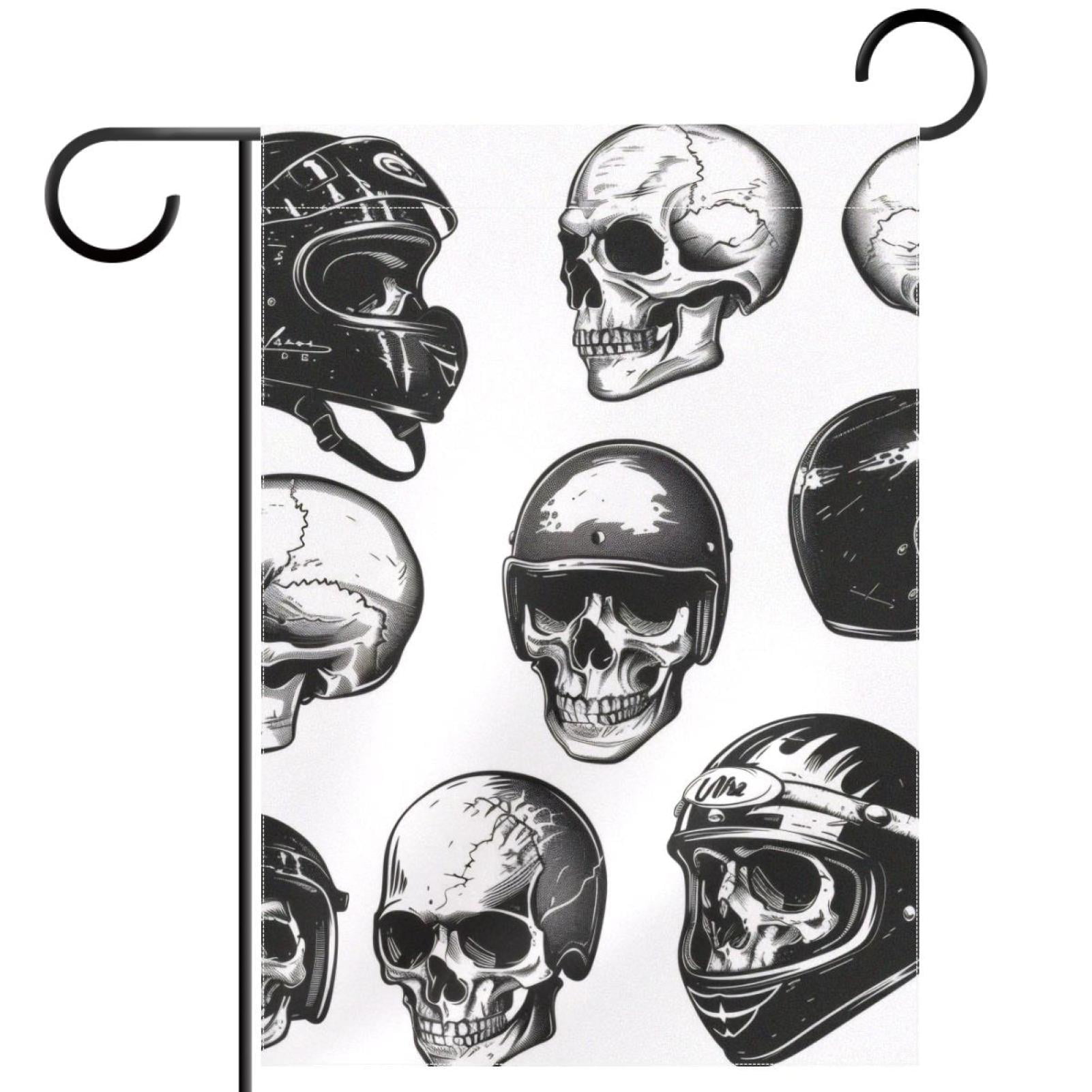Cool skulls Seamless Welcome Garden Flags, 12 x 18 Inch Double Sided ...