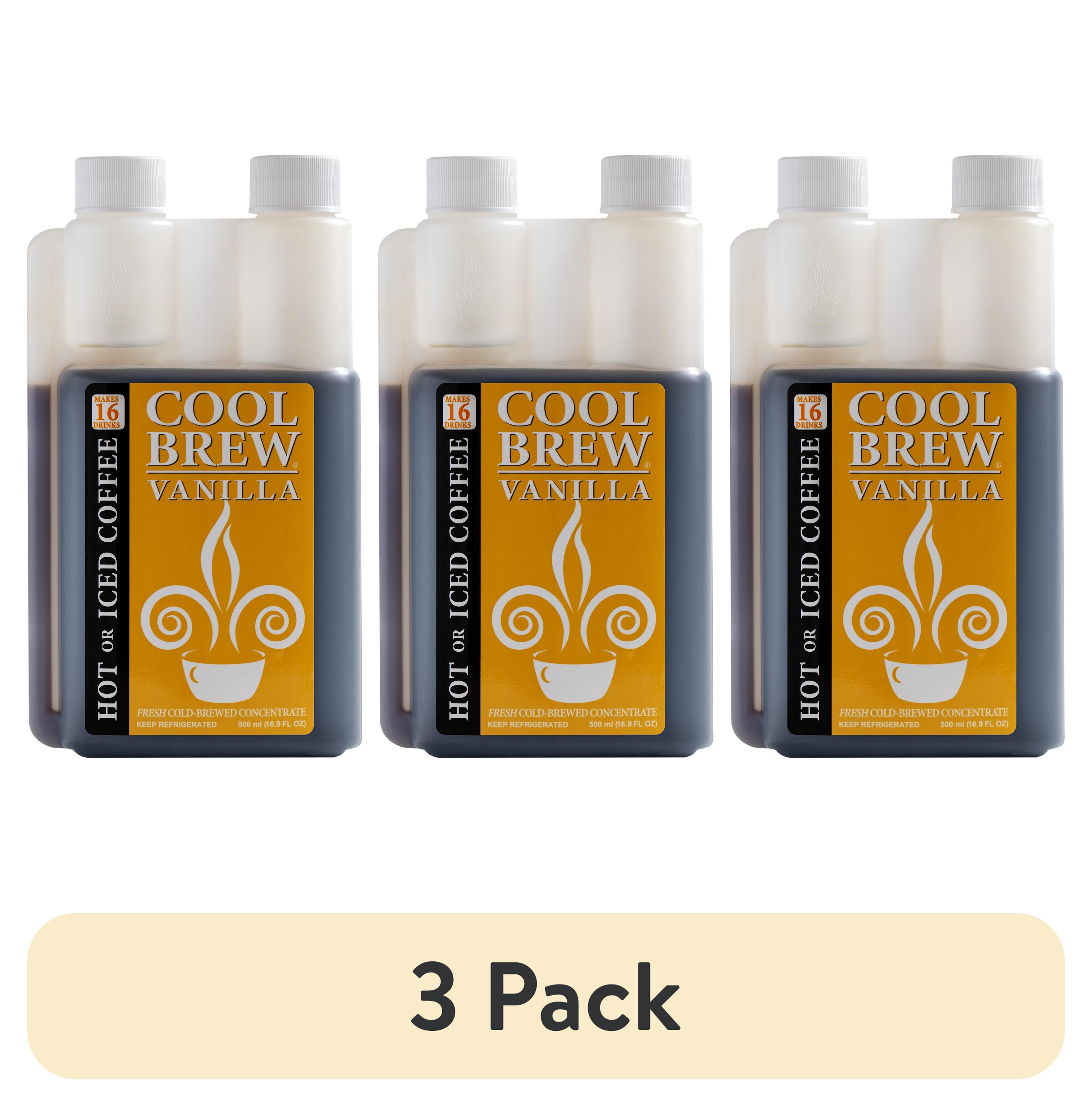 (3 pack) CoolBrew Vanilla Hot or Iced Coffee Concentrate, 16.9 fl oz. A Cold Brewed Coffee ...
