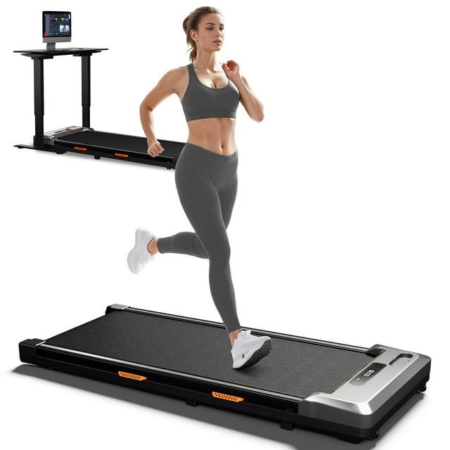 2.5Hp Ultra Thin Walking Pad, Compact & Quiet Under Desk Treadmill with ...