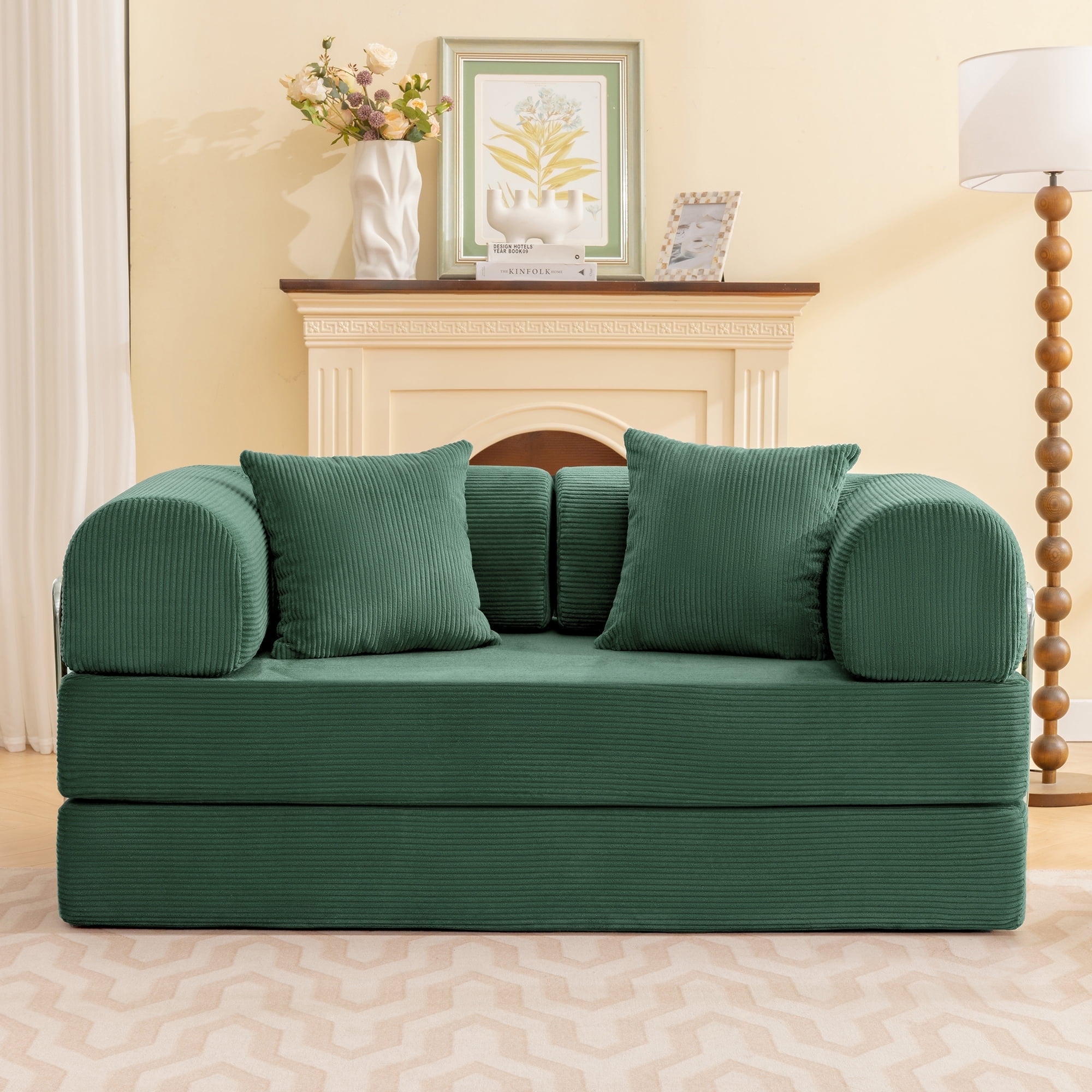 COOLHUT 63" W Combination Sofa, High Rebound Density Sponge Sofa Couch ...