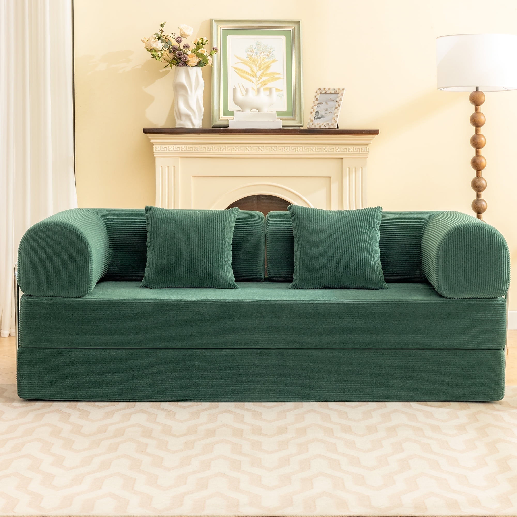 COOLHUT 78.7" W Combination Sofa, High Rebound Density Sponge Sofa ...