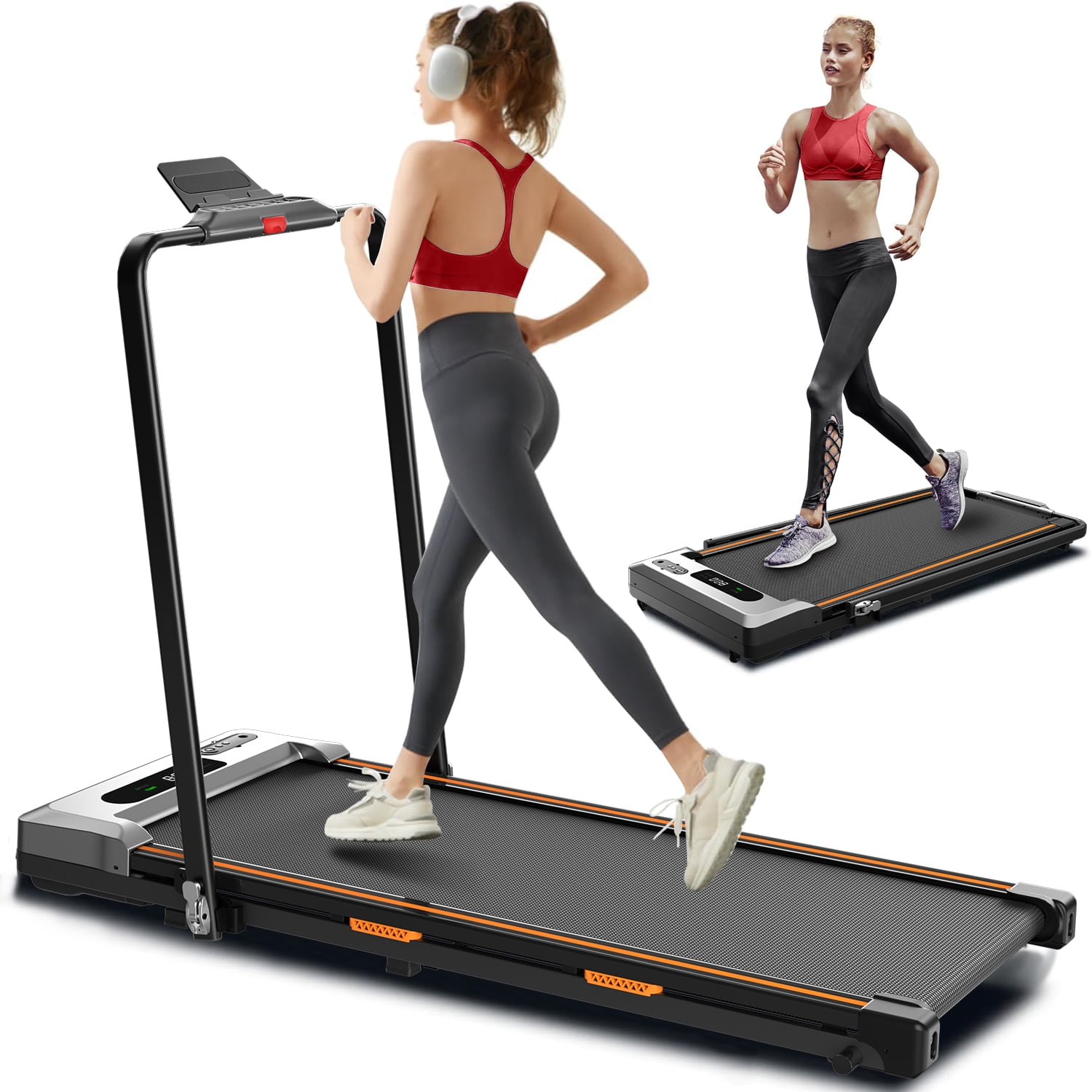 CoolHut Under Desk Treadmill, Walking Pad 3 in 1 Folding Treadmill ...