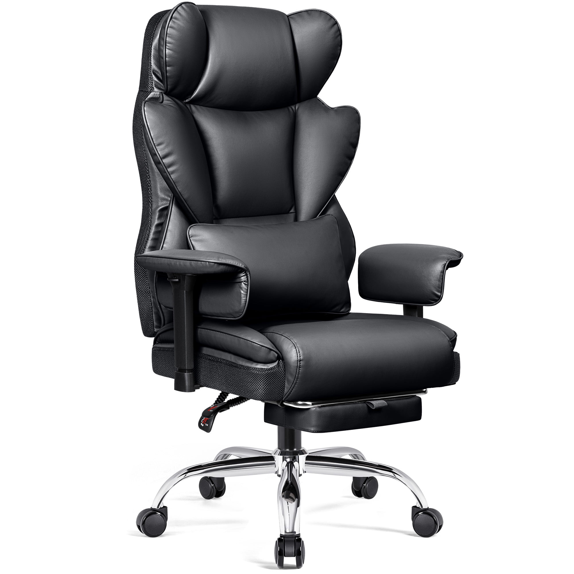 CoolHut Large Executive Leather Office Chair with Adjustable Armrests ...