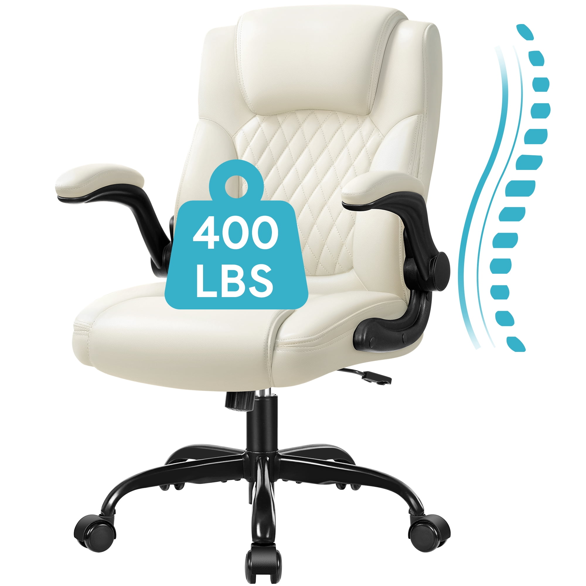 COOLHUT Leather Office Chair, Big and Tall Office Chair 400LBS Wide ...