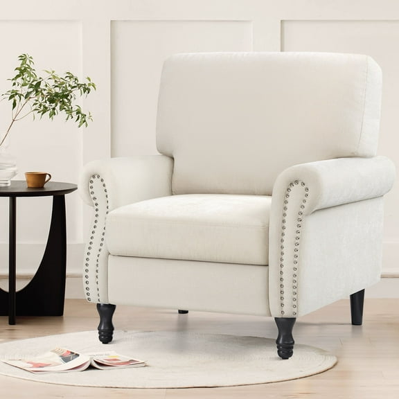 Dayalane Modern Accent Chair, Armless Single Chair Chenille Upholstered ...