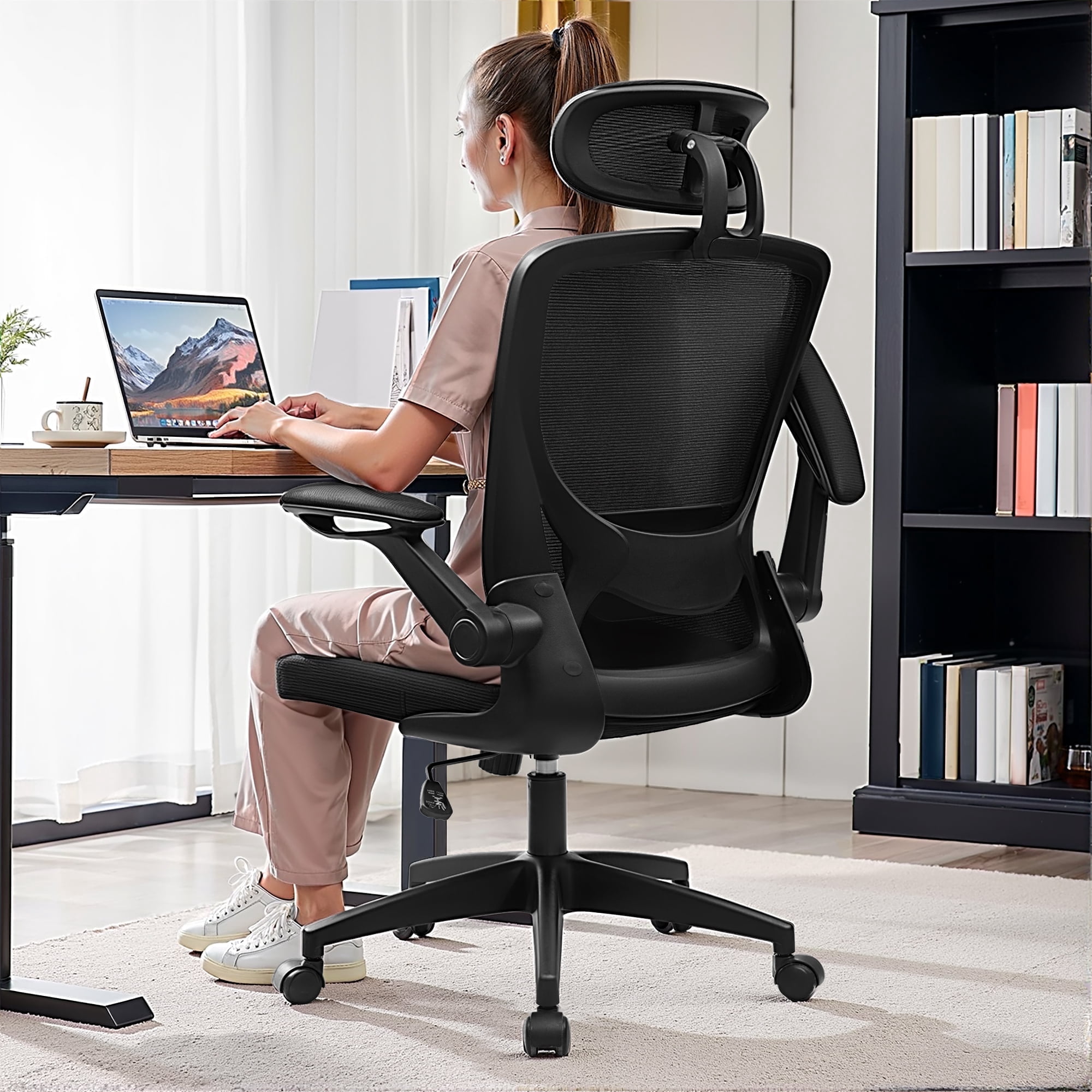 Coolhut Office Chair, Ergonomic Mesh Desk Chair, High Back, Lumbar ...