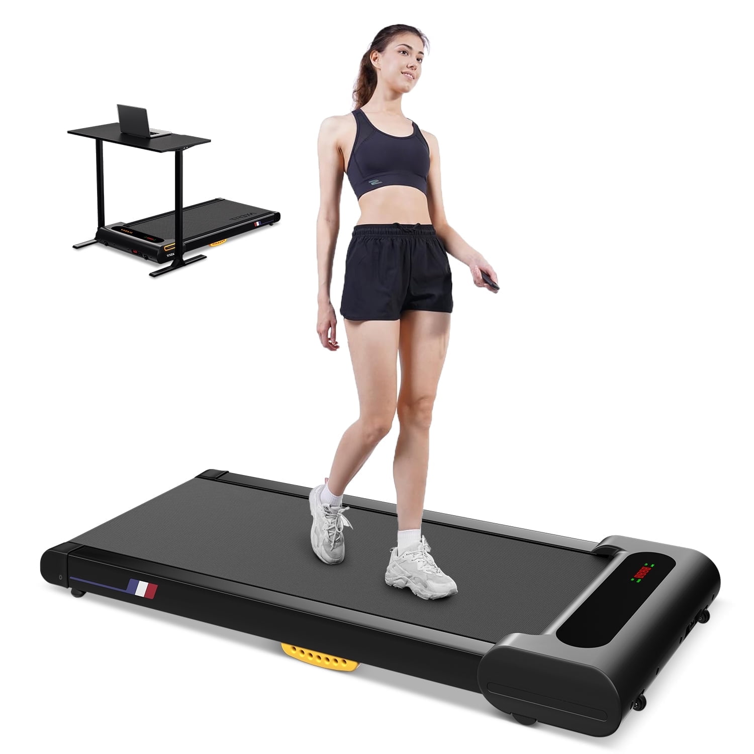 CoolHut Under Desk Treadmill, Walking Pad 2 in 1 Folding Treadmill, Walking Jogging Treadmills ...