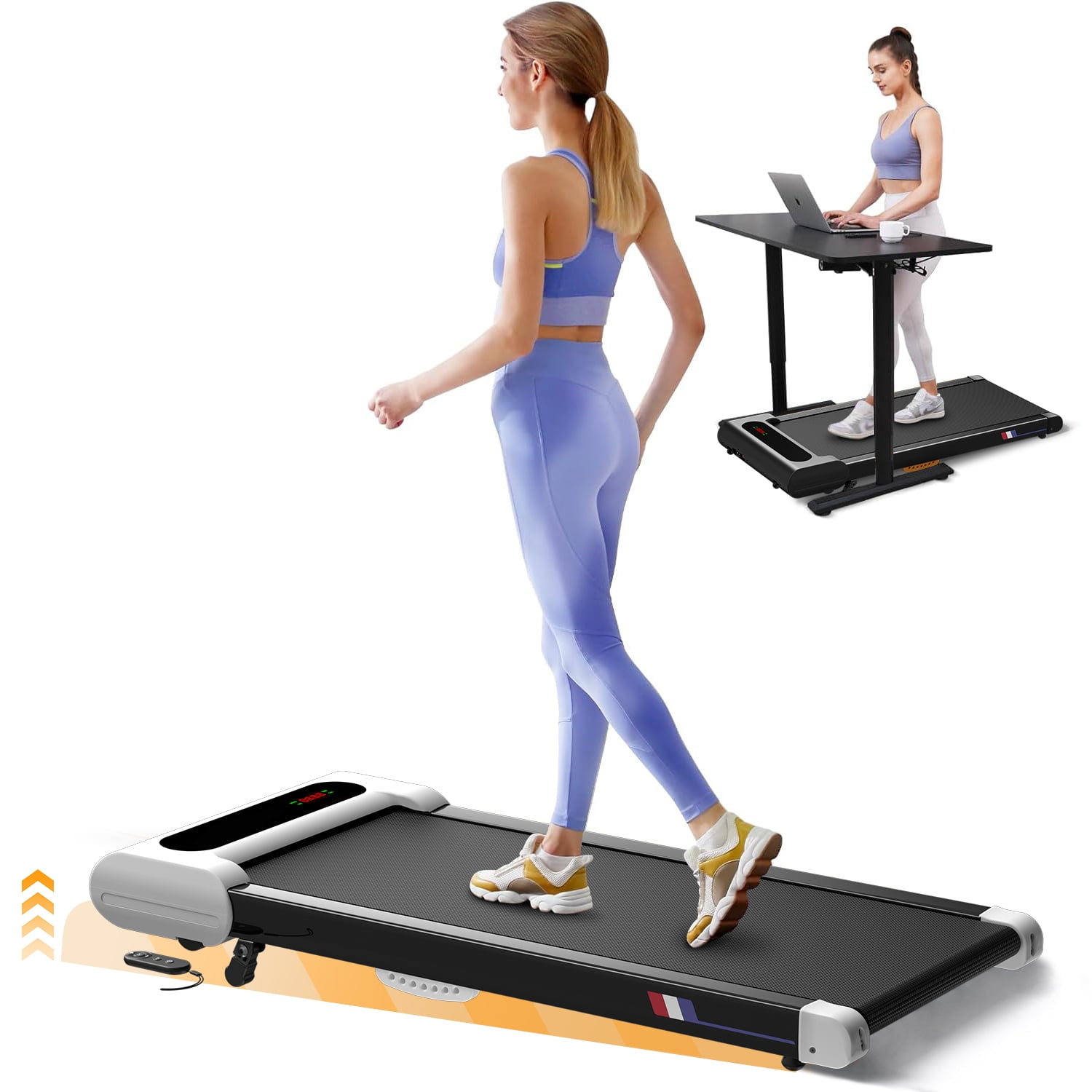 CoolHut Under Desk Treadmill, Walking Pad 2 in 1 Folding Treadmill ...