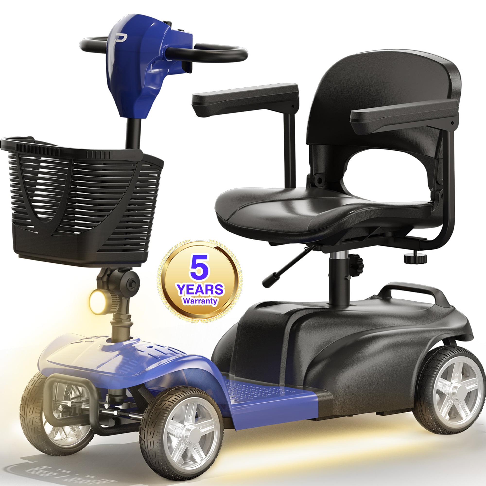 COOLHUT Upgrade 4 Wheel Mobility Scooter for Adults, Foldable Powered ...
