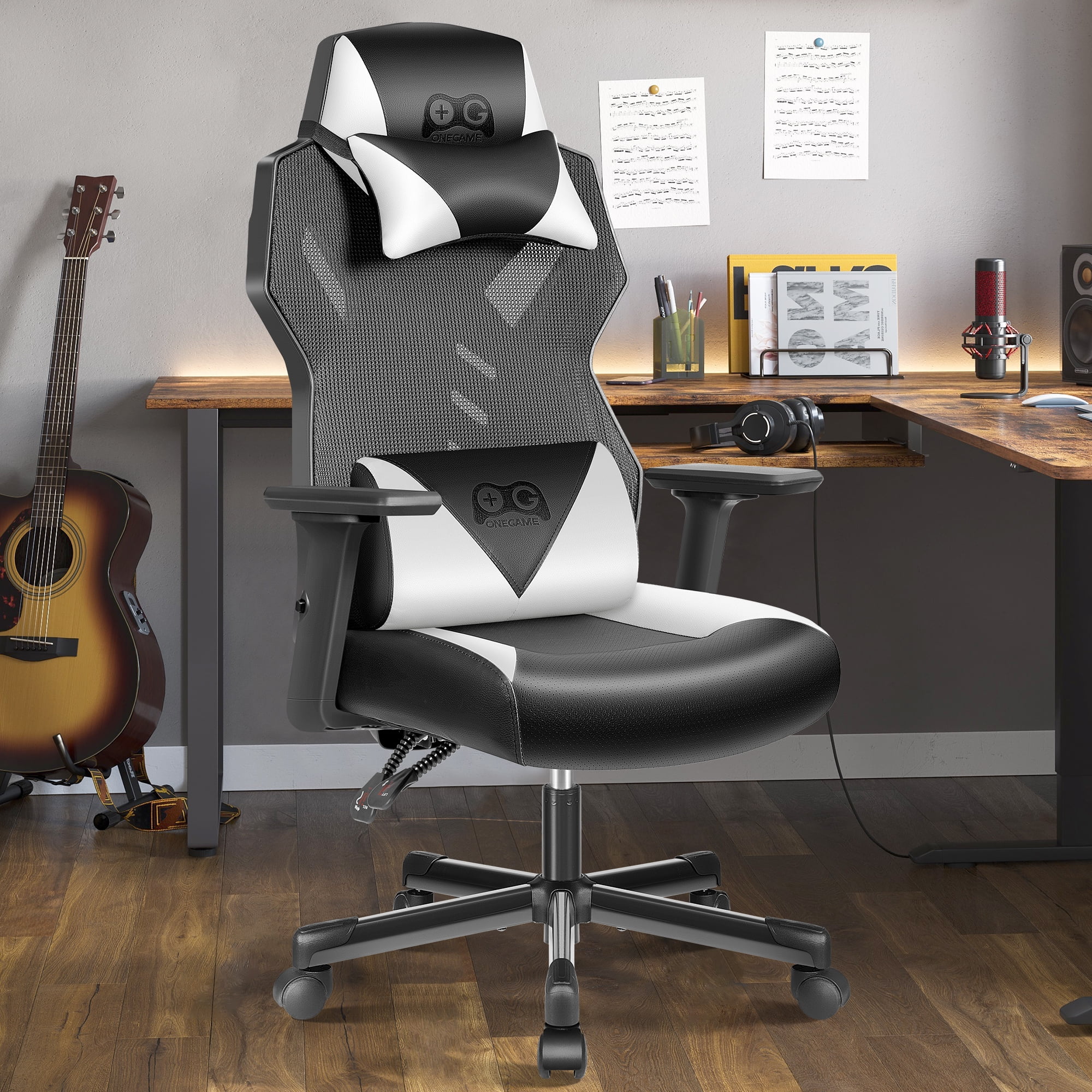 CoolHut Video Gaming Chair,High-Back Adjustable Swivel Rolling ...