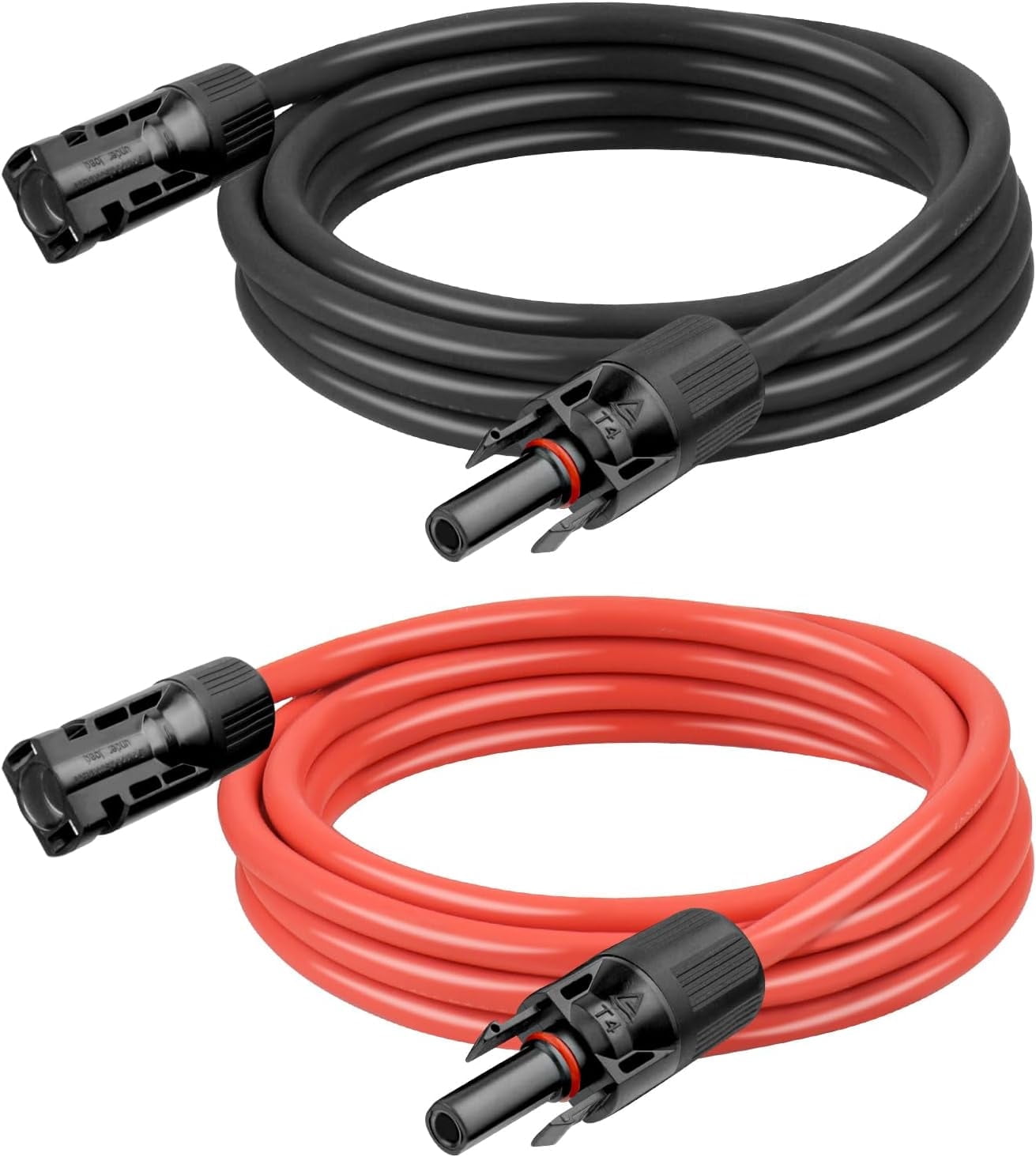 CoolStuff 10 AWG Solar Extension Cable 100FT Black + 100FT Red, 10 ...