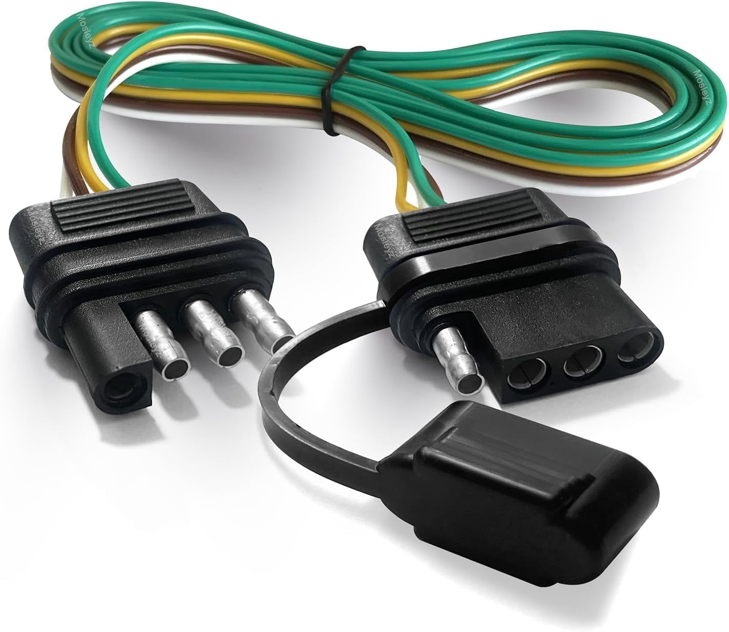 CoolStuff Trailer Wire Extension 4-Way 4 Pin Plug, 4 Wire 4-Flat ...