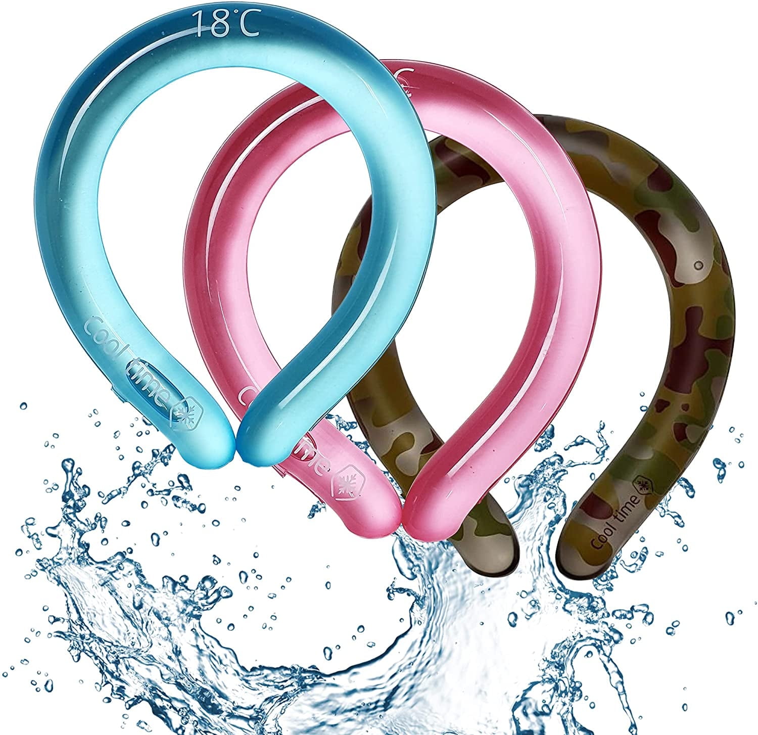 CoolTimeUSA Neck Cooling Tube, Reusable Cooling Neck Wrap for Summer ...