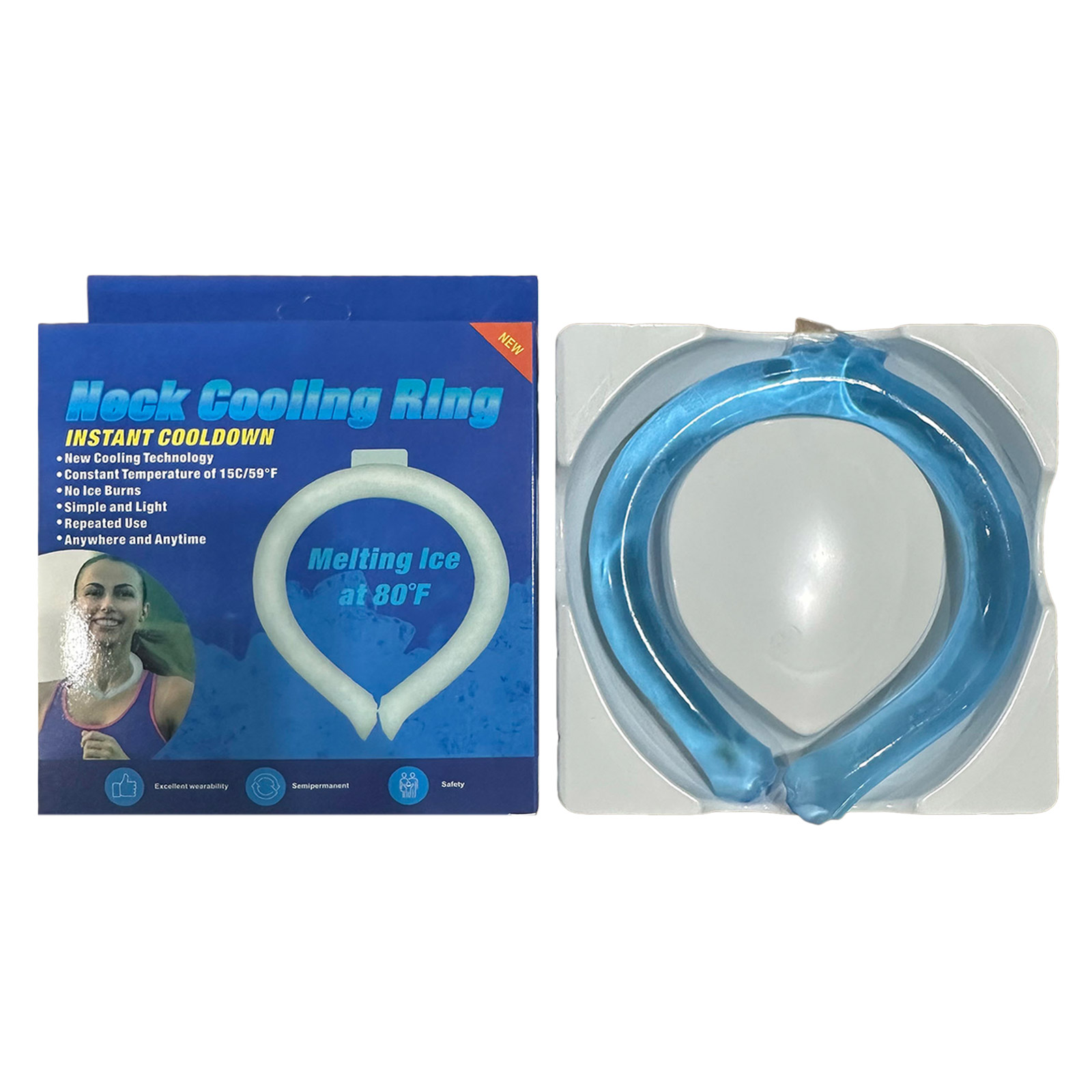 CoolTimeUSA Neck Cooling Tube | Wearable Cooling Neck Wraps for Summer ...