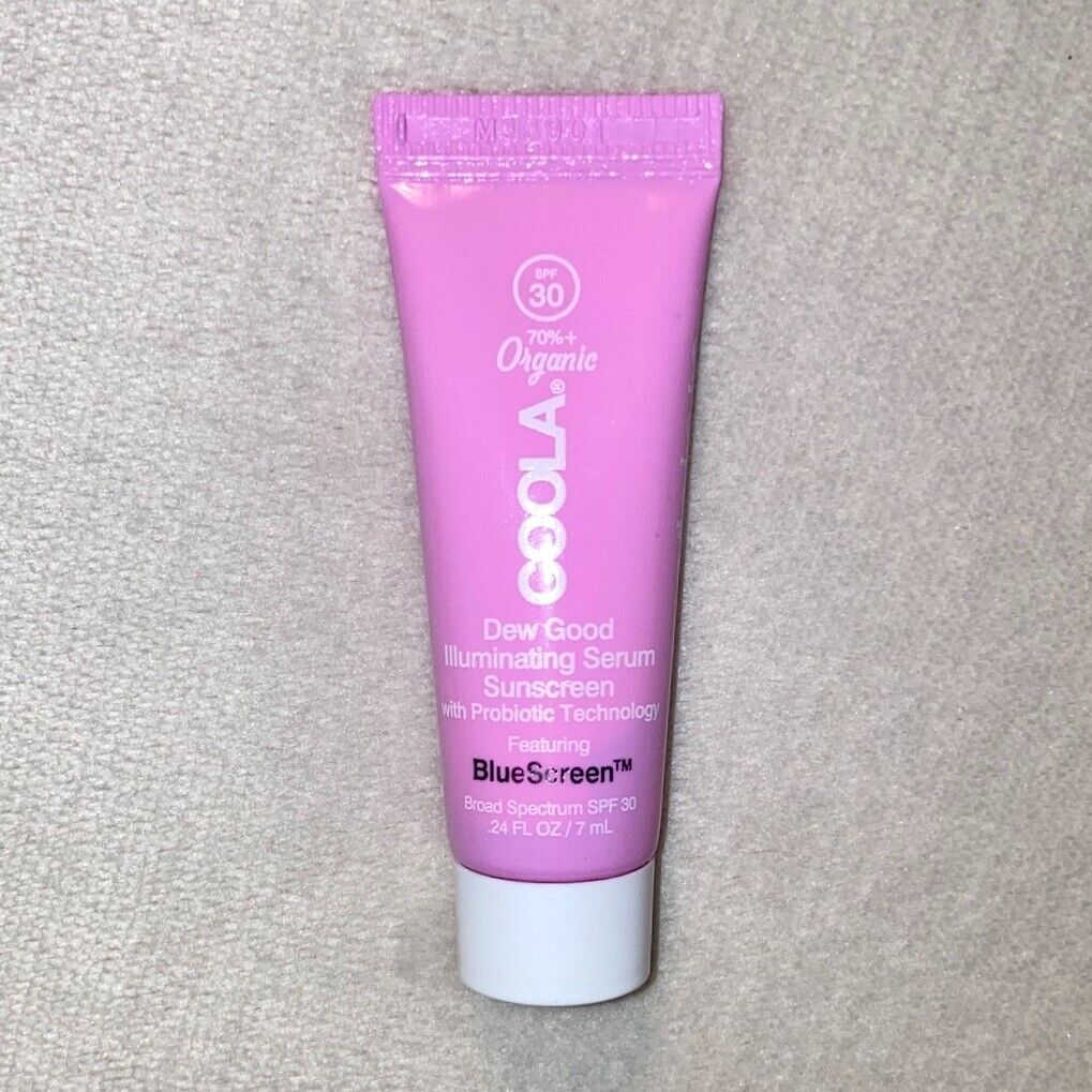 Coola Dew Good Illuminating Serum Sunscreen Deluxe Sample .24oz 7ml Exp ...