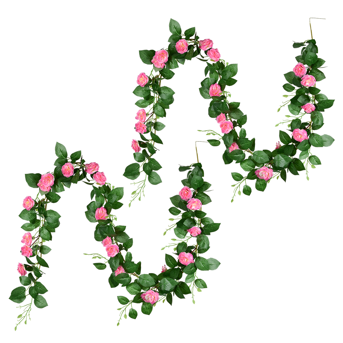 Coolamde Artificial Fake Rose Vine Garland Artificial Flowers Plant ...