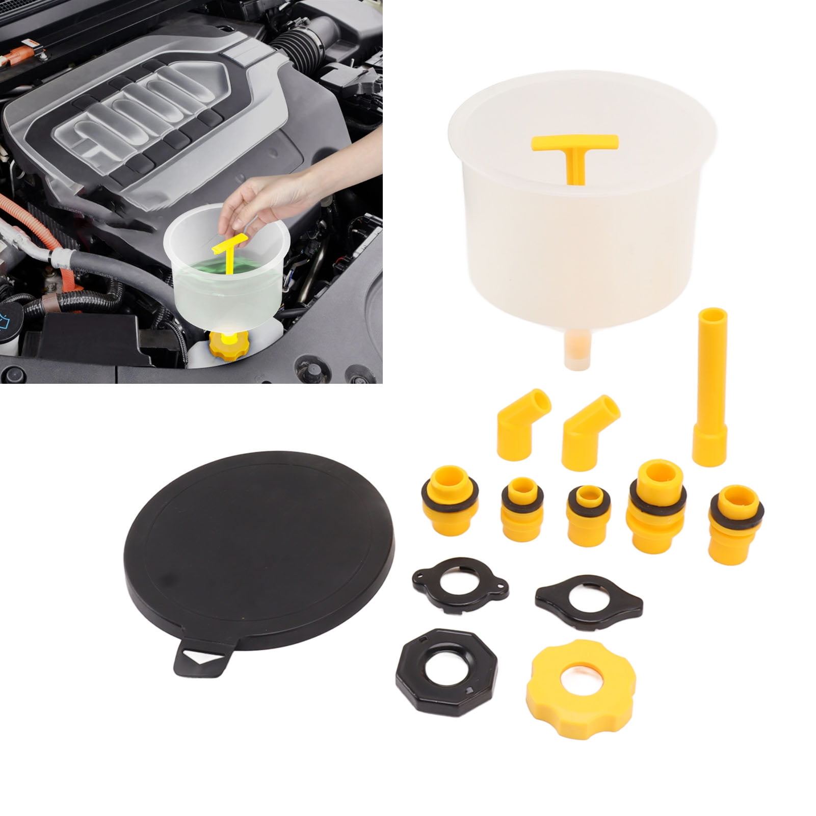 Coolant Filling Funnel Kit, Spill,Proof Design For Easy Car Radiator ...