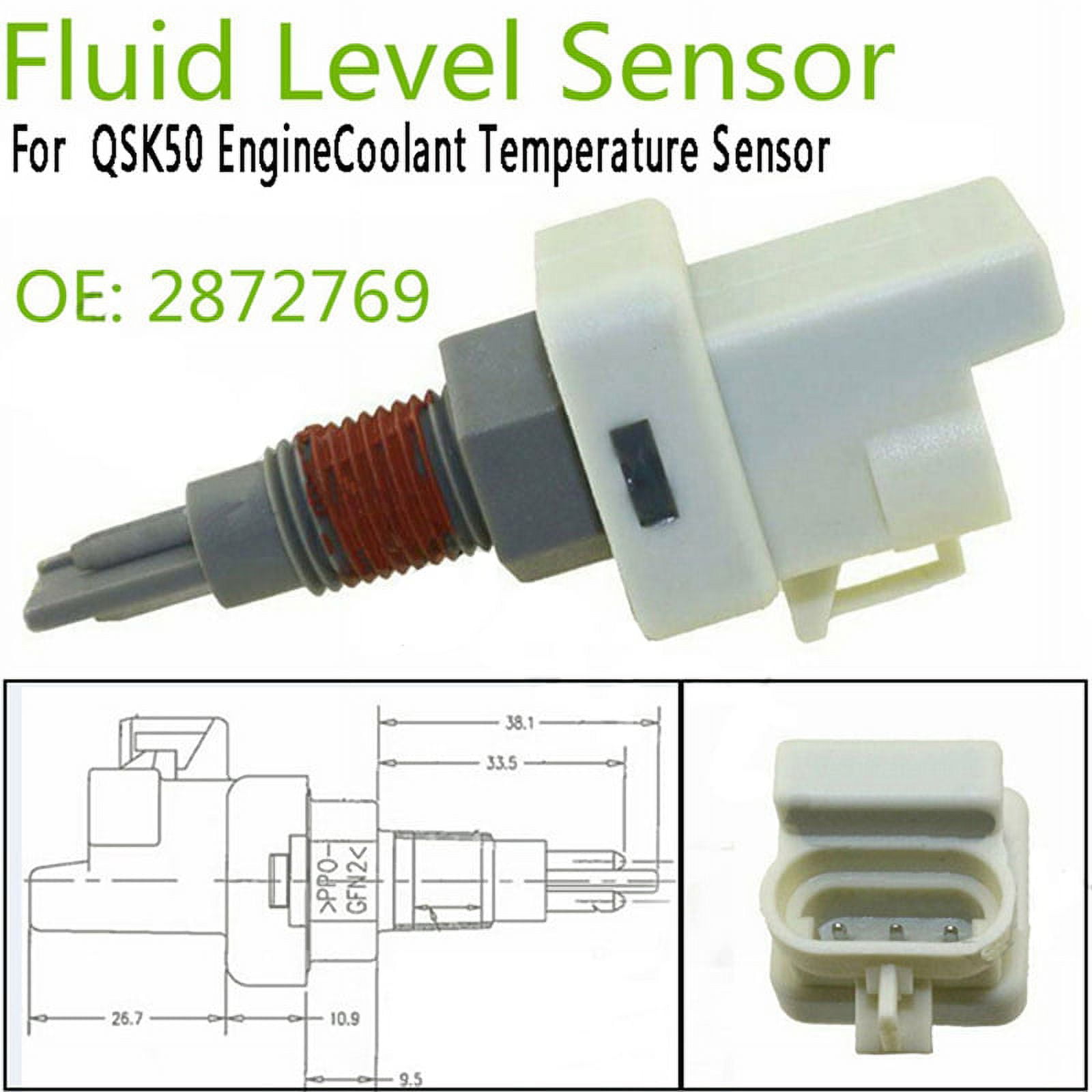 Coolant Fluid Level Sensor 2872769 2872768 4928568 for QSK50 Engine ...