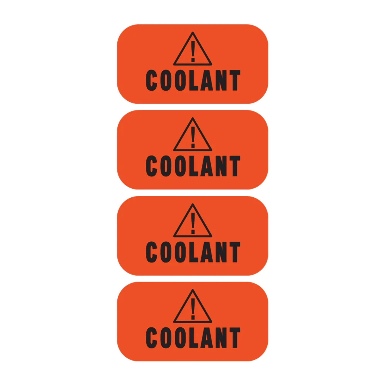 Coolant Sticker - Antifreeze Label | Size: 2x1 inch | 4 Pack - Walmart.com