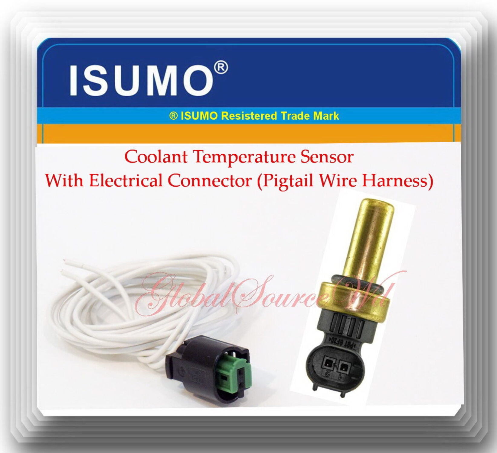 Coolant Temperature Sensor W/Electrical Connector Fits: Chrysler Dodge ...