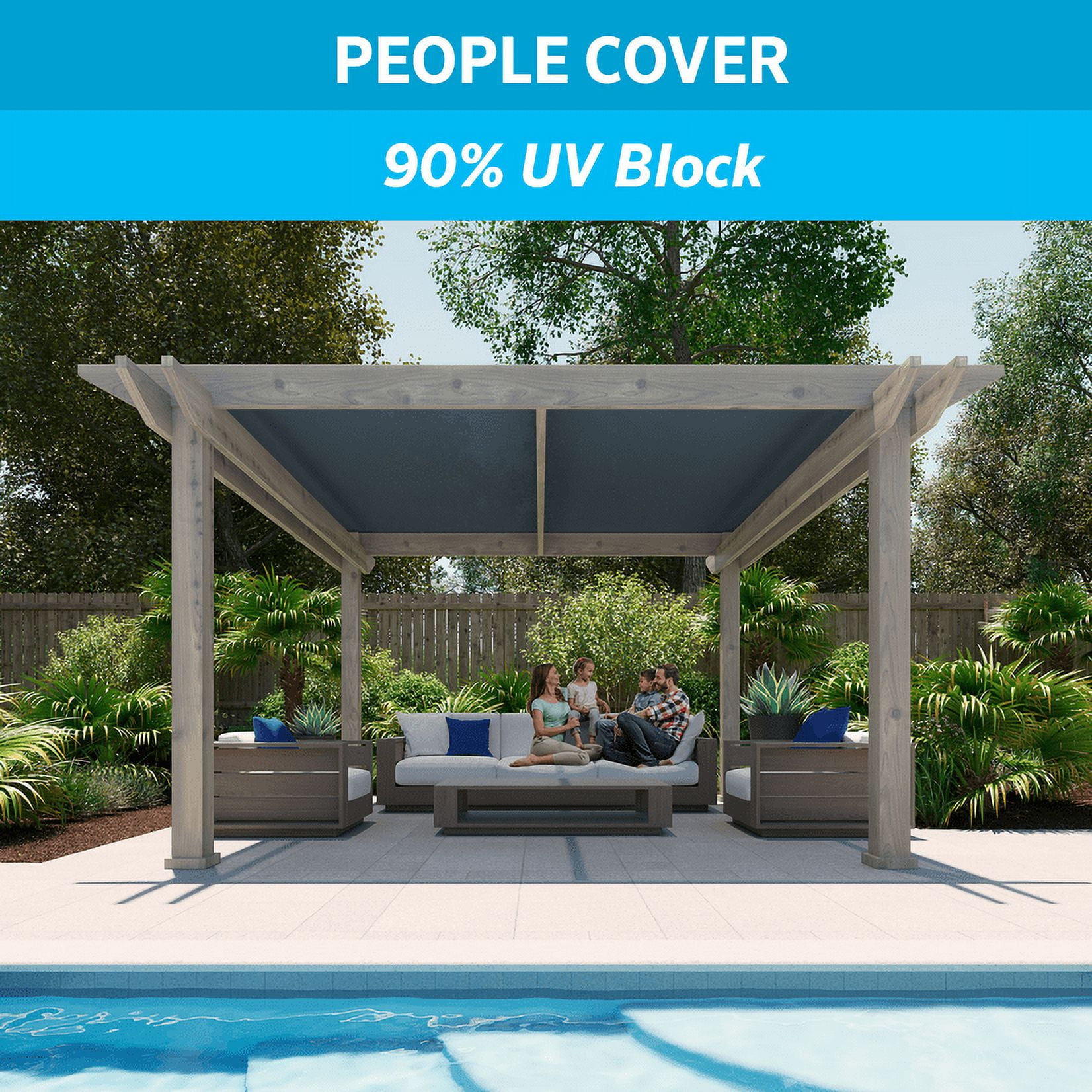 Coolaroo 90% UV Block Protection and Privacy Screen Shade Fabric for ...