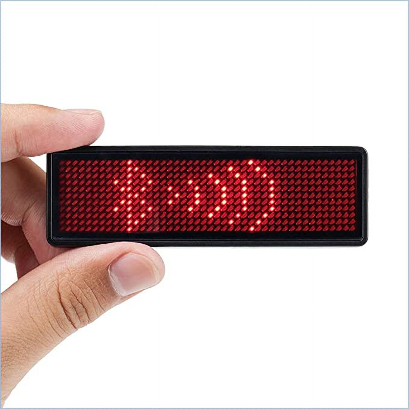 Coolbird Red LED Name Tag, Rechargeable Wireless Bluetooth LED Name Badge Reuseable Price Tag ...