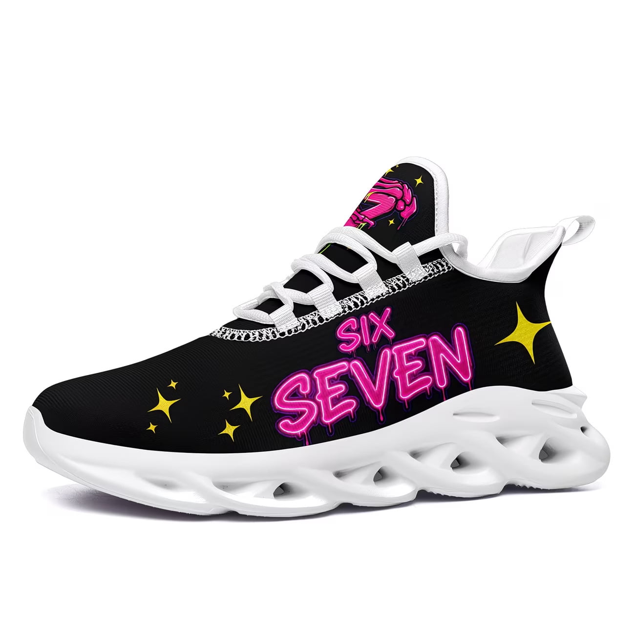 Coolcustomize Black Lightweight Breathable Athletic Shoes for Men Women ...