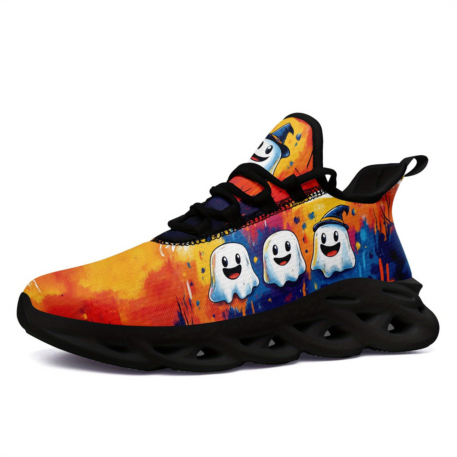 Coolcustomize Casual Sneakers for Men Featuring Spooky Cute Ghost ...