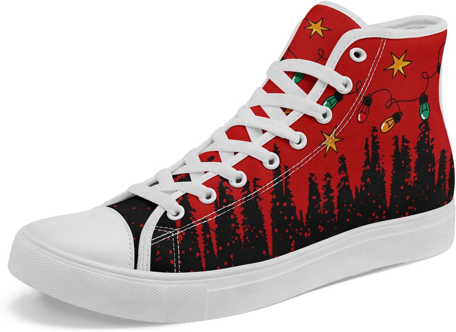 Coolcustomize Christmas High-Top Sneakers for Womens Girls,Holiday ...